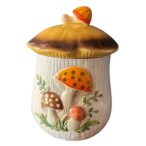 Sears | Kitchen | Vintage Merry Mushroom Canister Large 7 Sears Roebuck ...